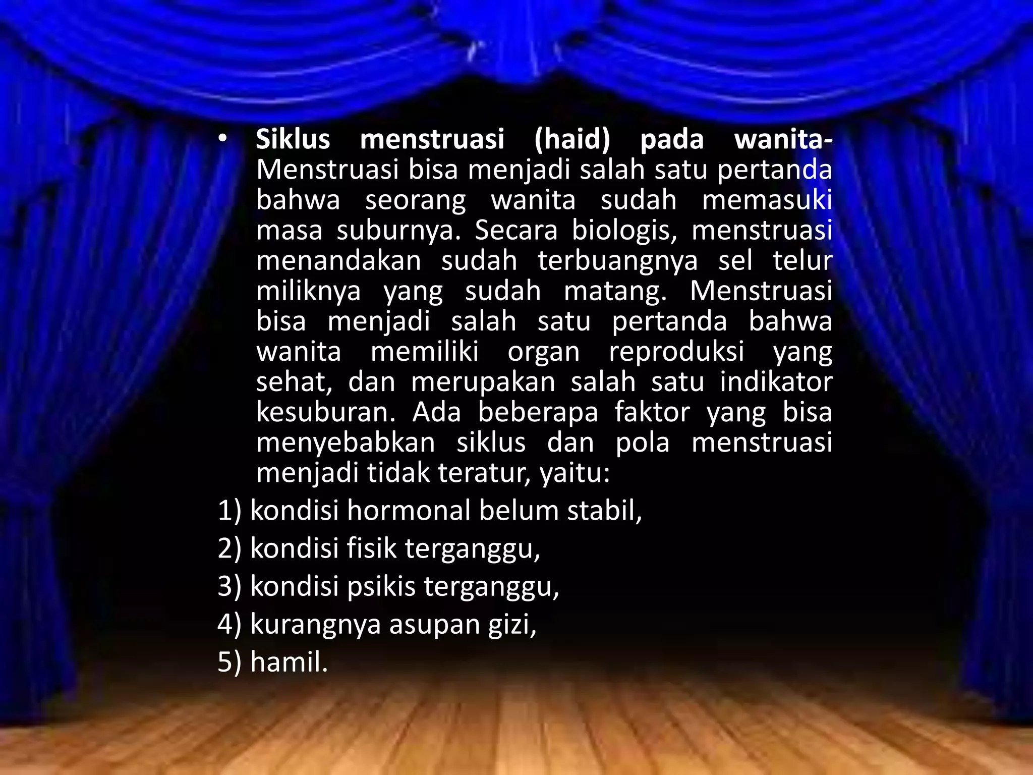Siklus menstruasi dan hormon kelas 11 Science | PPTX
