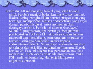 Siklus menstruasi dan hormon kelas 11 Science | PPTX