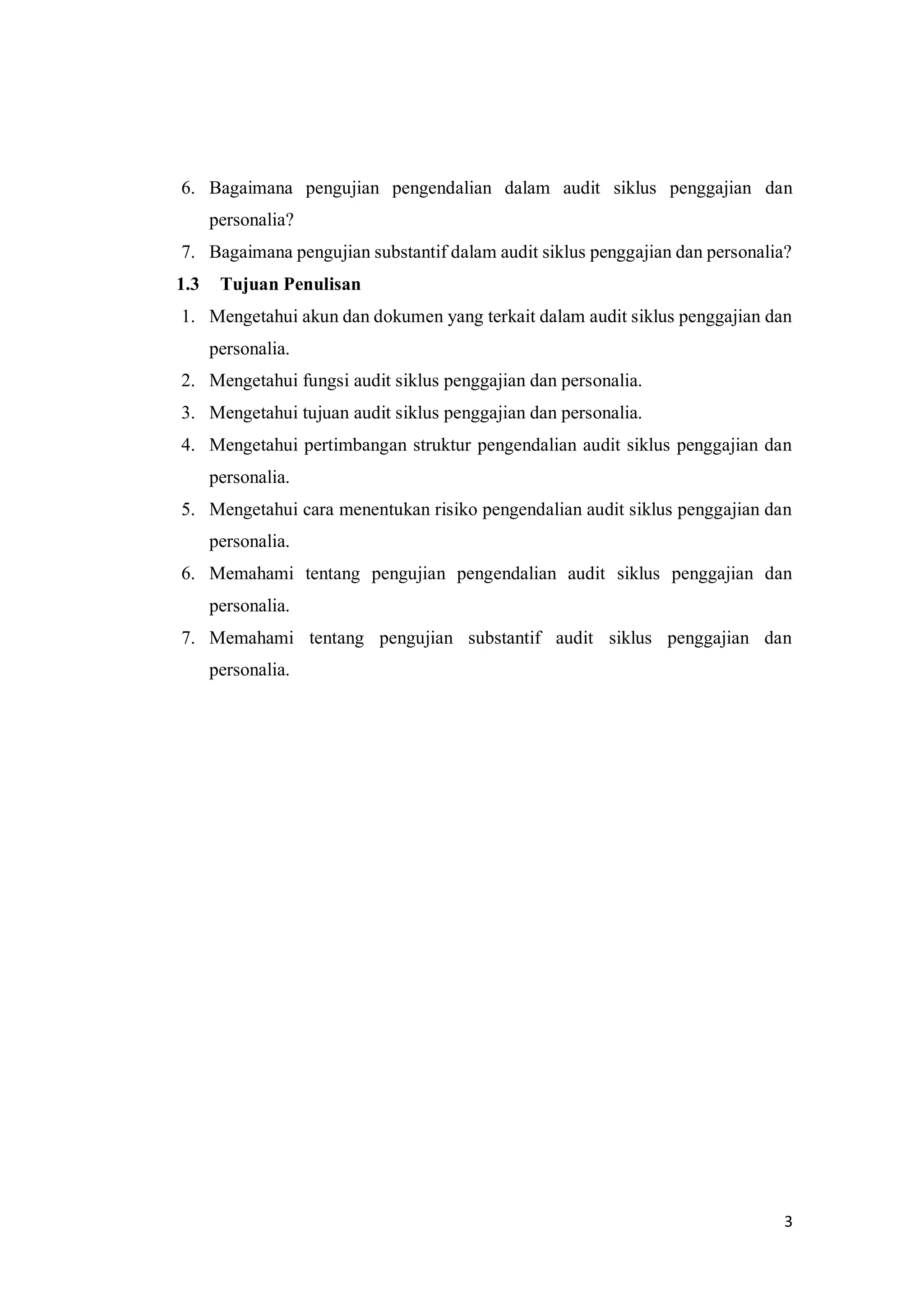 Audit Siklus Penggajian dan Personalia | PDF