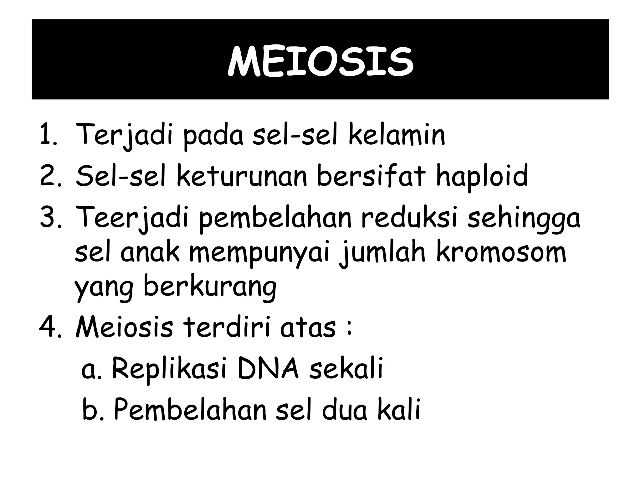 siklus sel, tahapan mitosis dan meiosis serta amitosis | PPT