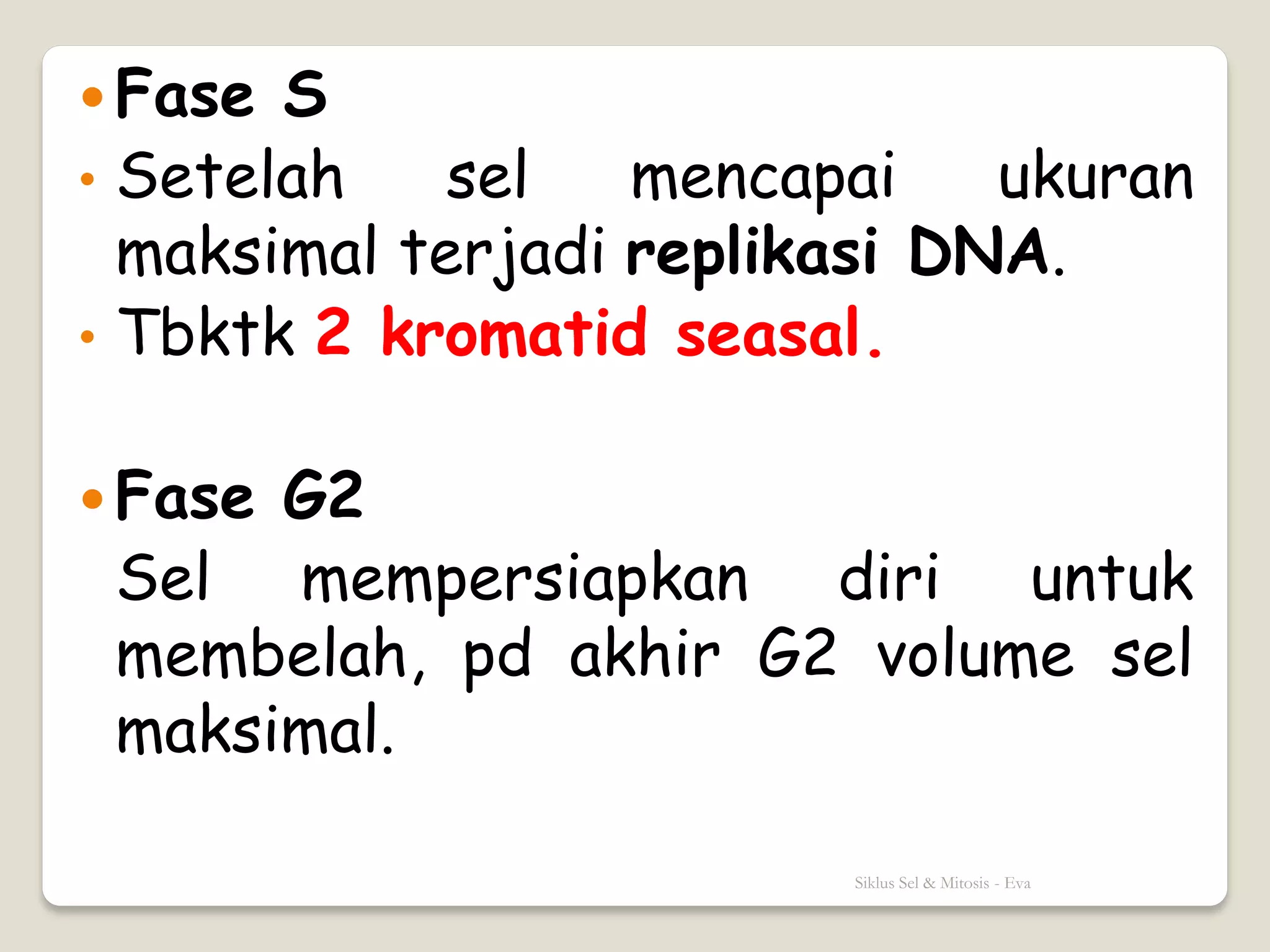 Siklus sel dan mitosis | PDF