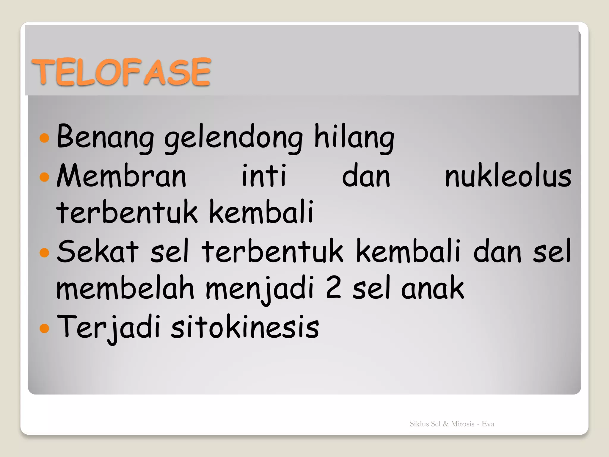 Siklus sel dan mitosis | PDF