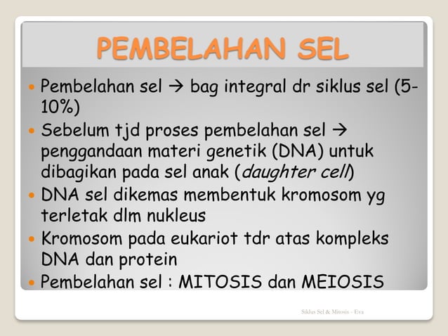 Siklus sel dan mitosis | PDF