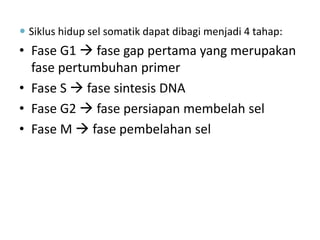 Siklus sel dan Pembelahan sel | PPTX