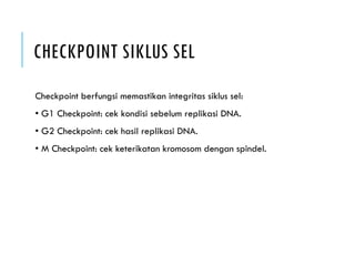pengertian dan tahapan siklus sel presentasi | PPTX