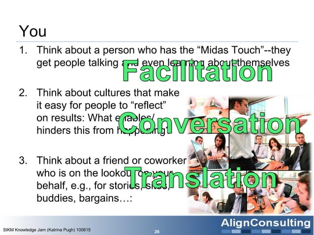 Sikm knowledge jam (katrina pugh) 100615 | PPT