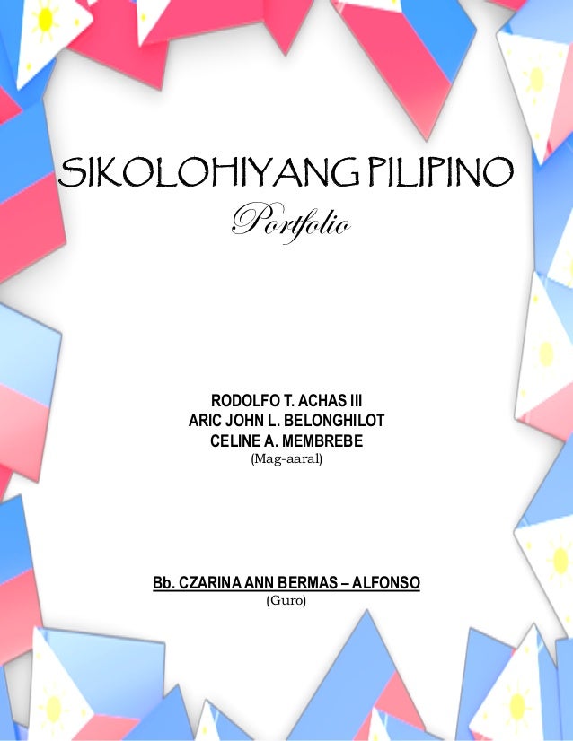Portfolio sa Sikolohiyang Pilipino