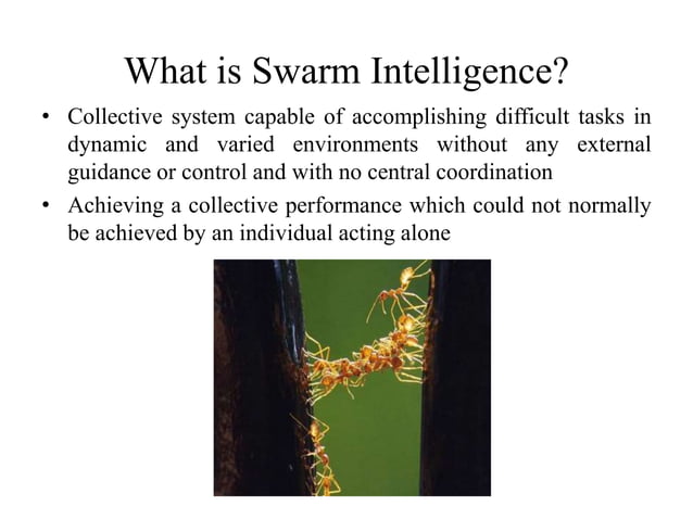Swarm Intelligence | PPTX | Beekeeping | Hobbies & Interests