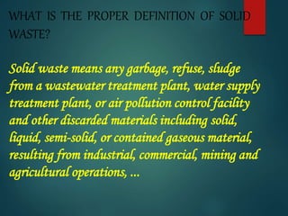 SOLID WASTE ppt | PPT