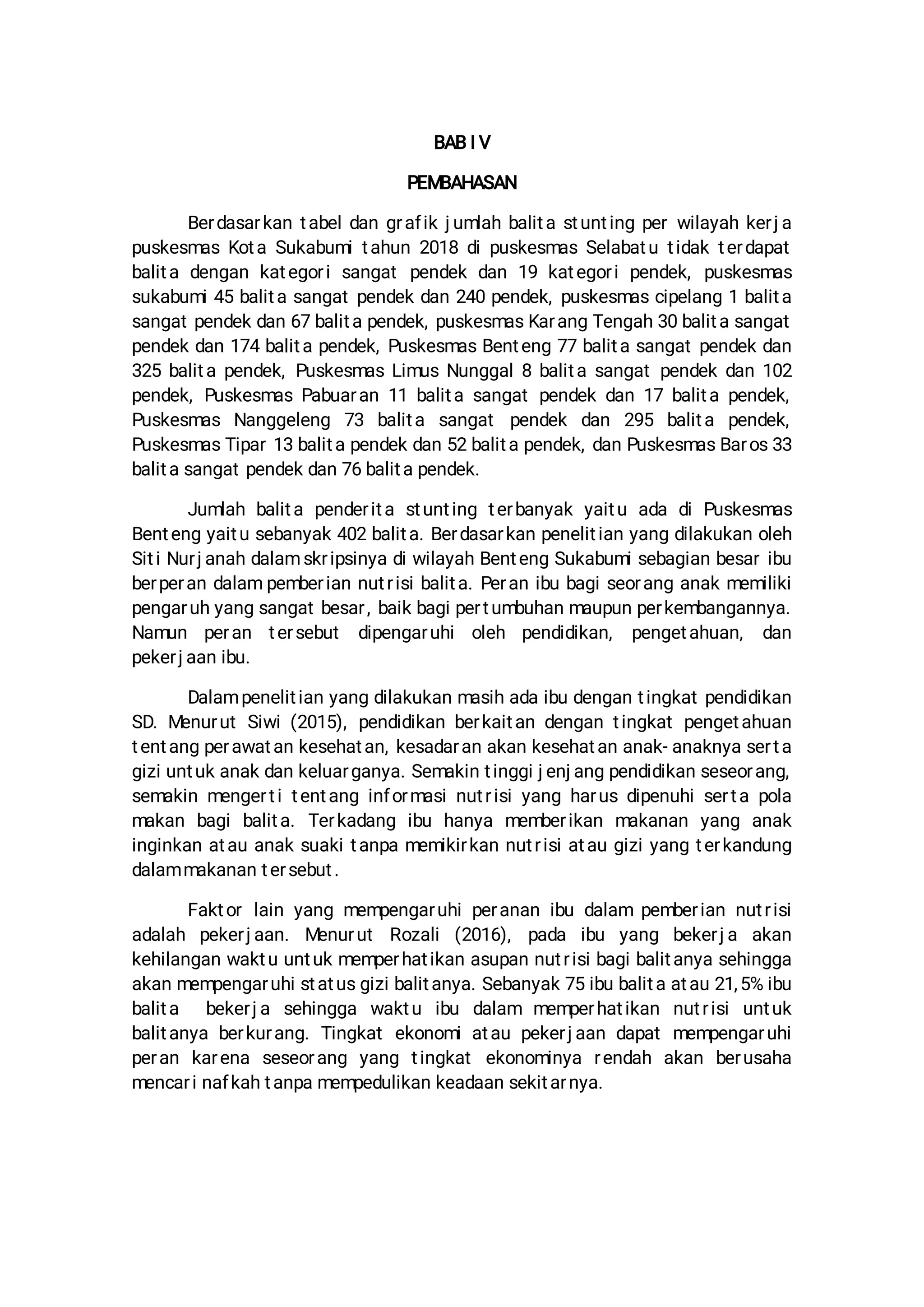 Penyajian Data Stunting (SIK) | PDF