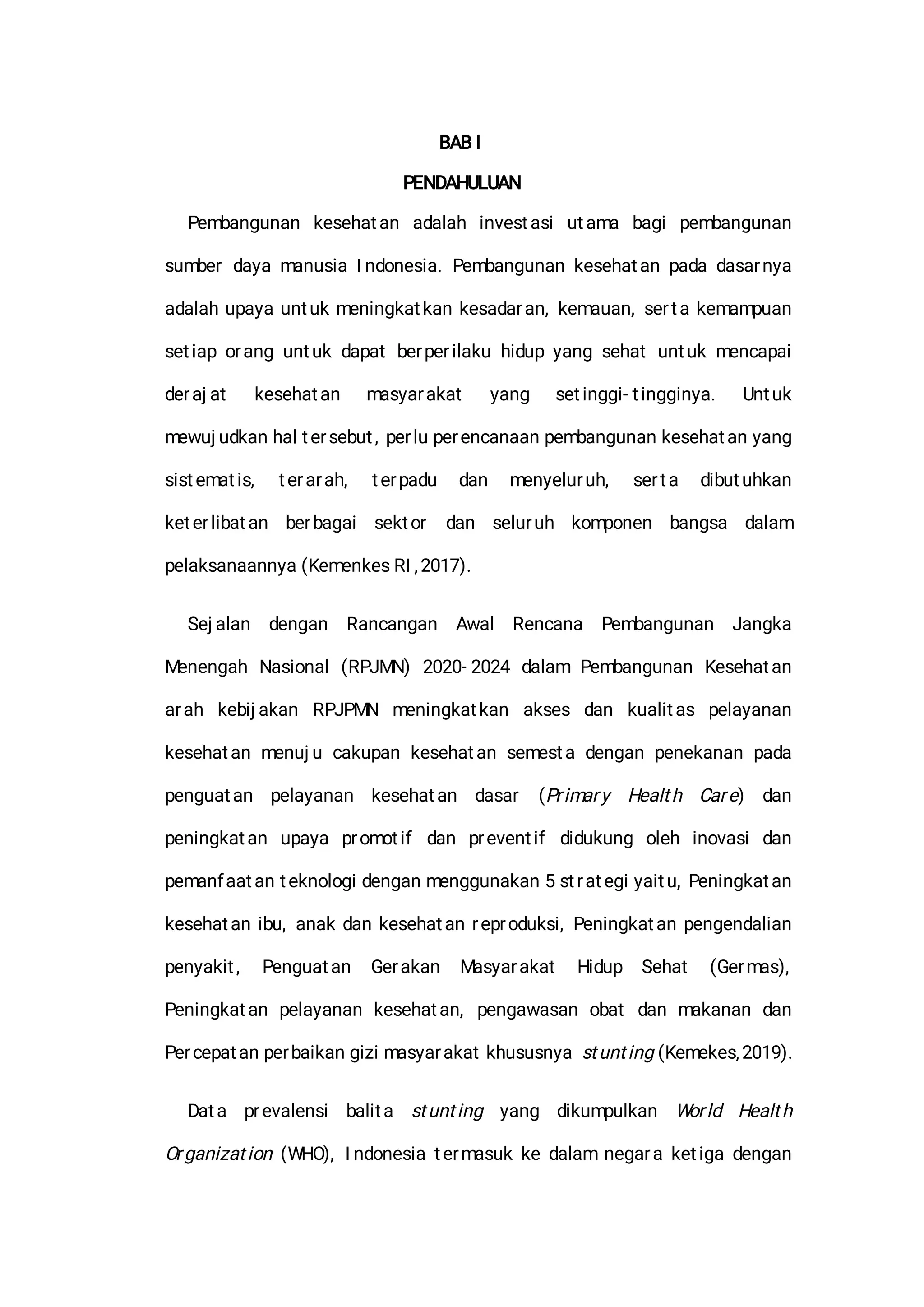 Penyajian Data Stunting (SIK) | PDF