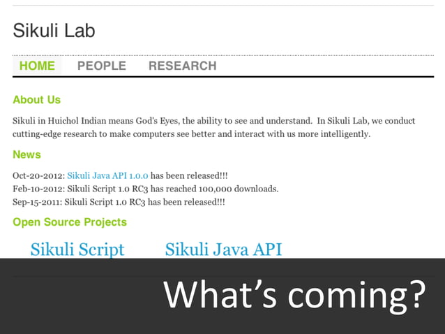 Sikuli for Mobile Testing | PPT