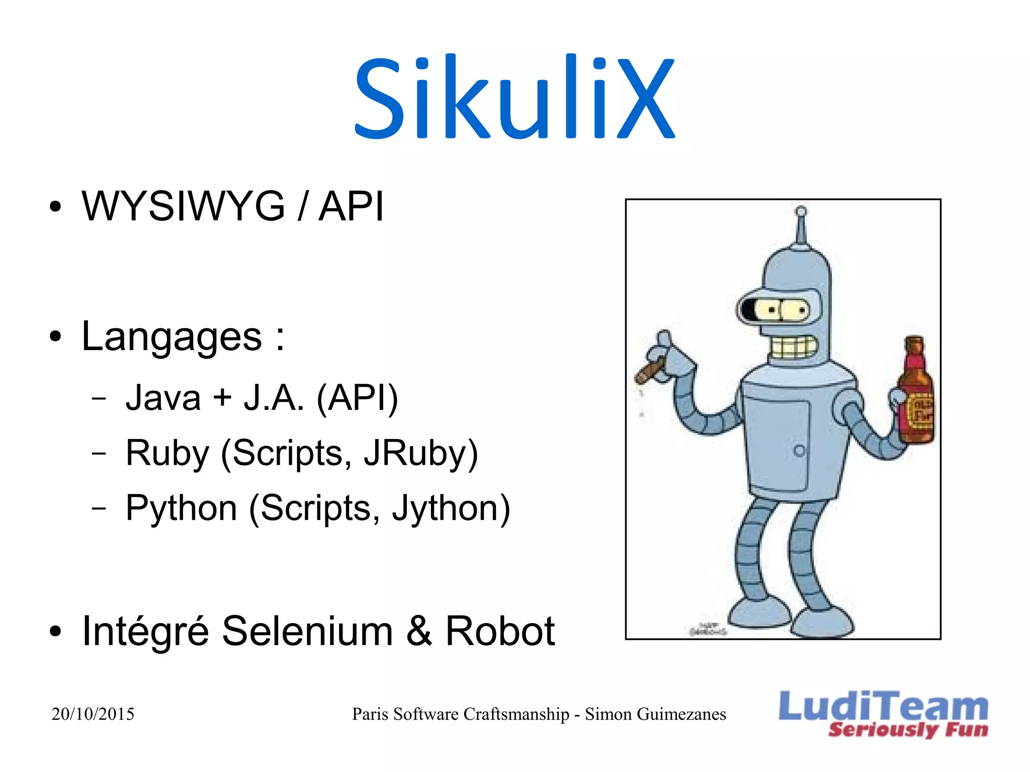 Présentation SikuliX | PPT