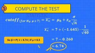 How to Calculate Beta Value Error Type II | PPTX
