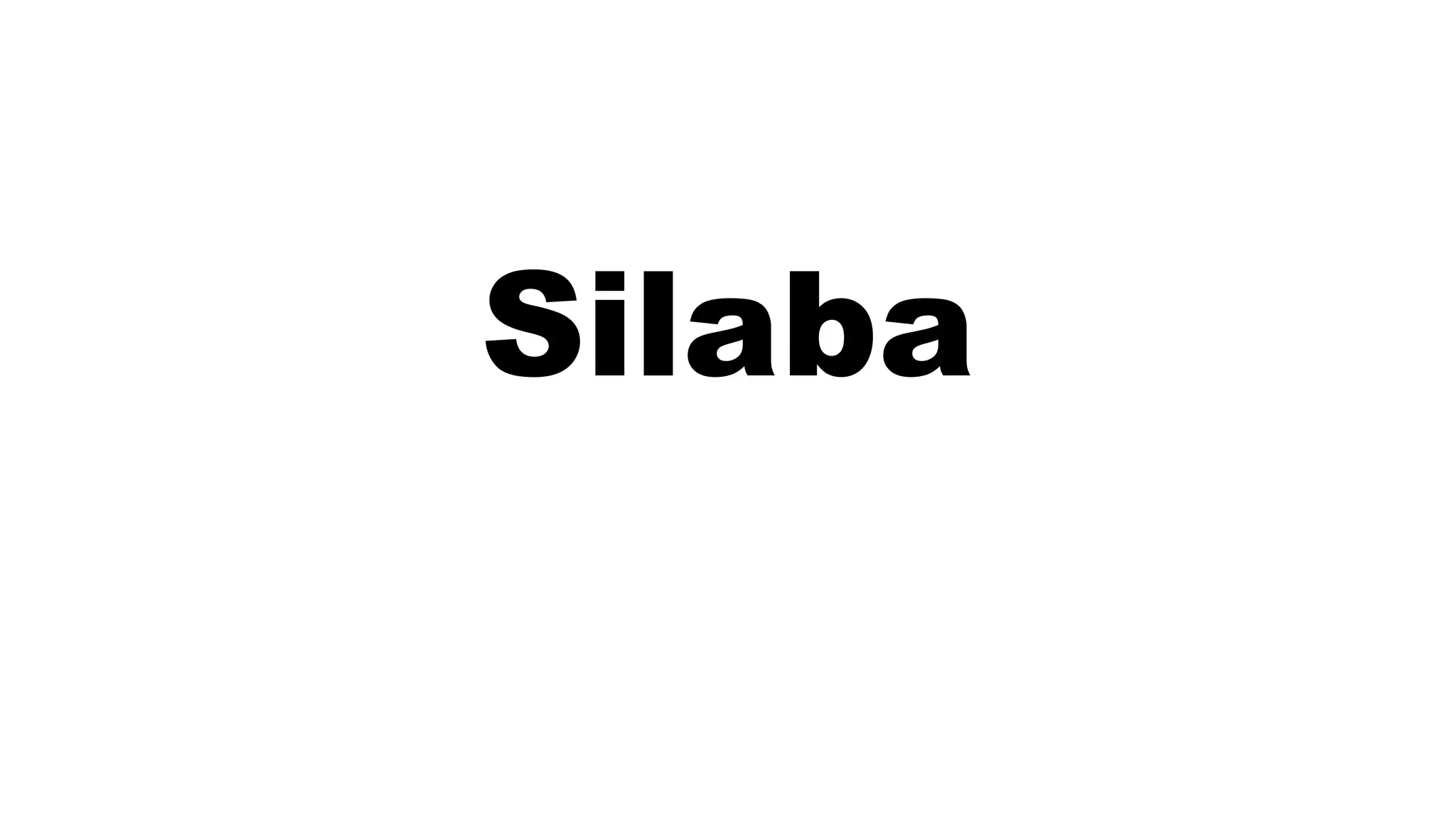 Silaba | PPTX