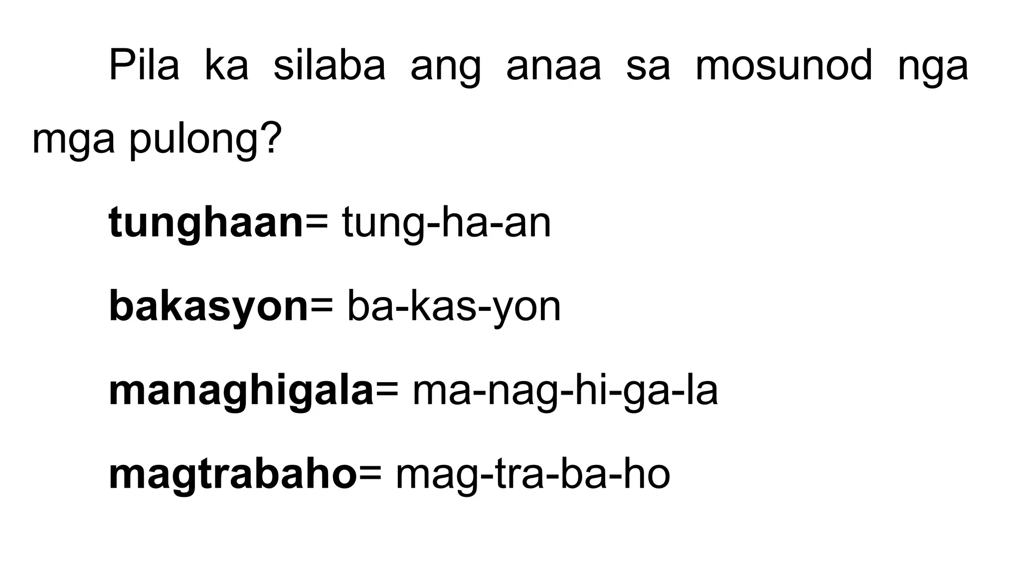 Silaba | PPTX