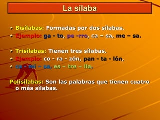 Silaba diptongo hiato ch | PPT