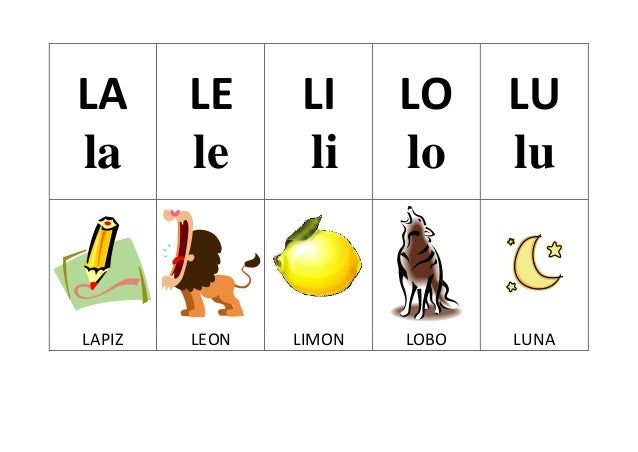 Caligrafia Silabas La Le Li Lo Lu | Images and Photos finder