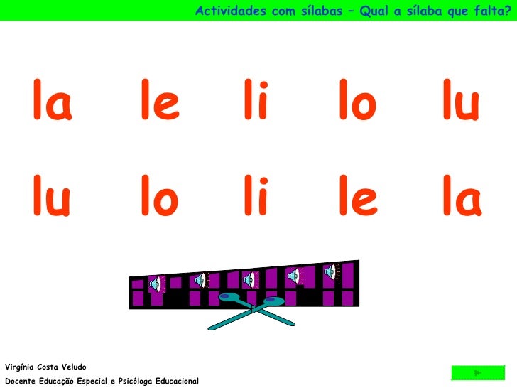 La Le Li Lo Lu Silabas Iniciales White Background By