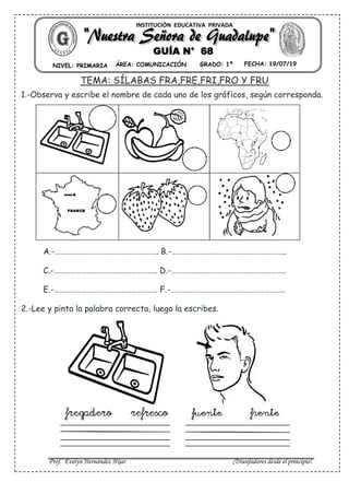 Fra, Fre, Fri, Fro, Fru Worksheet Live Worksheets, 45% OFF