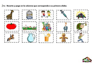 silabas recorta y pega para aprender a leer | PDF