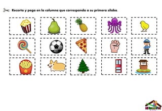 silabas recorta y pega para aprender a leer | PDF