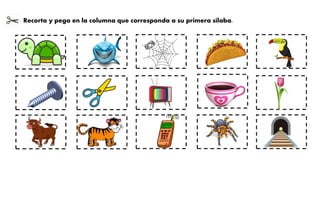 silabas recorta y pega para aprender a leer | PDF
