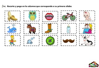 silabas recorta y pega para aprender a leer | PDF