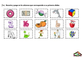 silabas recorta y pega para aprender a leer | PDF