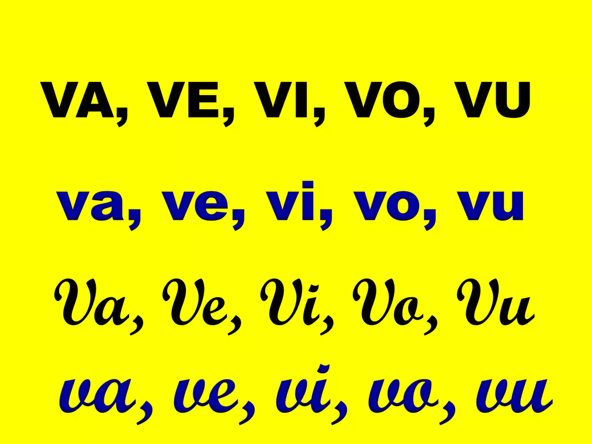 Silabas va; ve;vi, vo ,vu | PPT | Descarga Gratuita