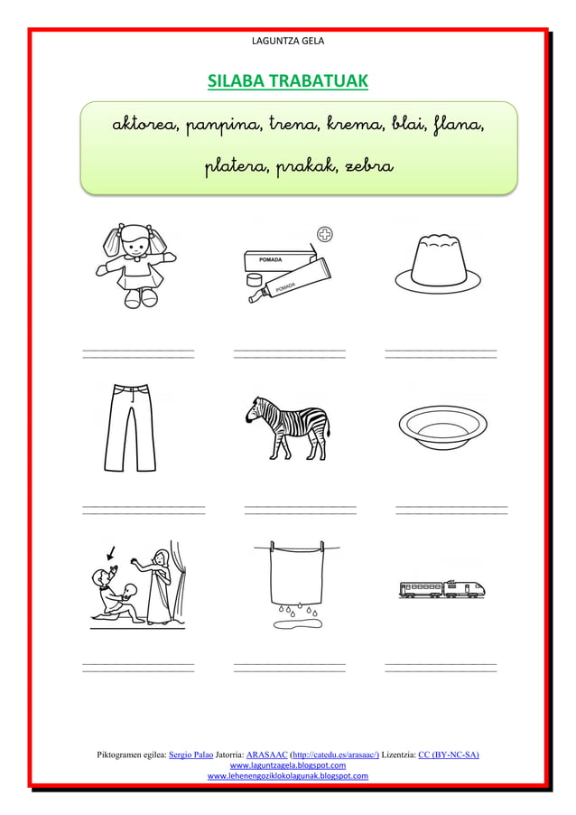 Silaba trabatuak 2 | PDF