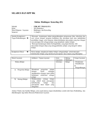 Silabus dan rpp bk | DOCX