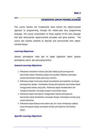 Silabus disain pemrogramanberorientasiobjek_iki10830 | PDF