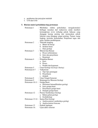 Silabus geologi dasar | PDF
