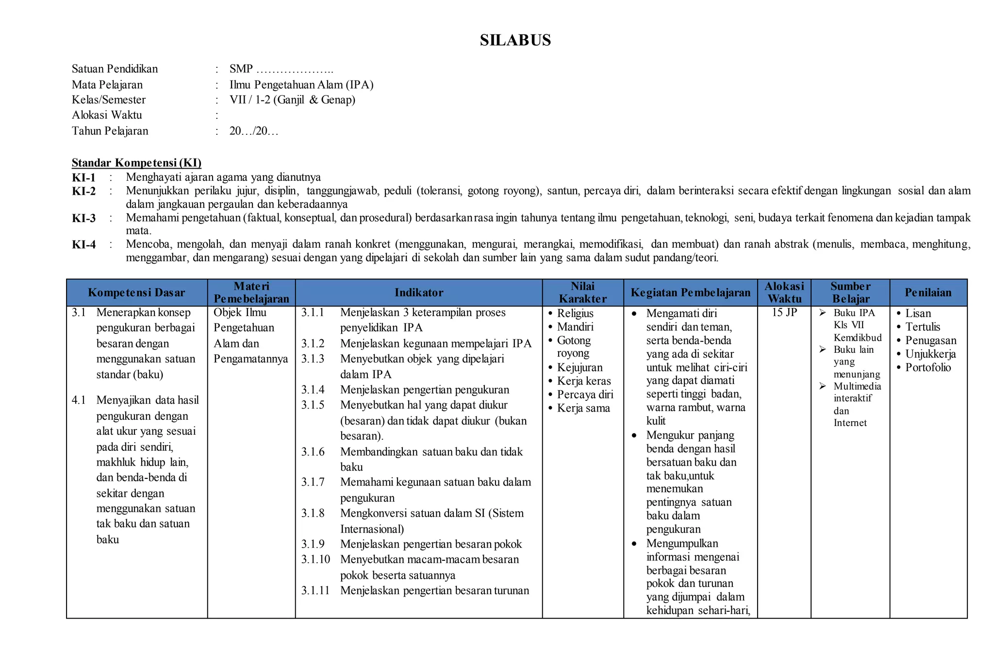Silabus IPA Kelas 7 (Format 8 Kolom) (gurusekali.com).docx