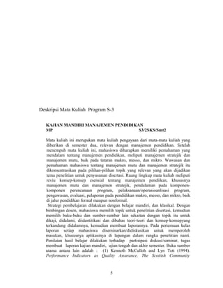 Silabus kajian mandiri s3 | PDF