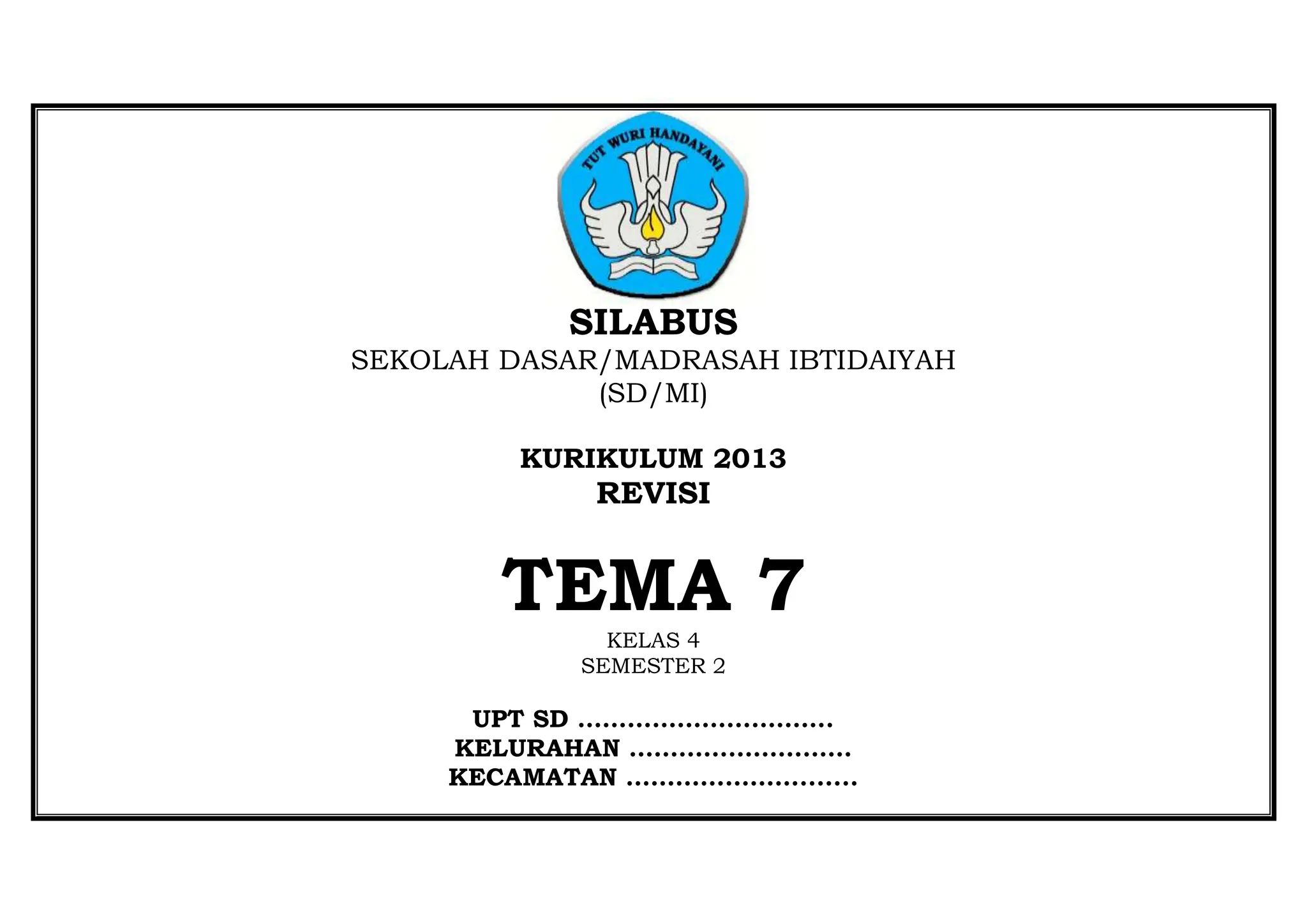 Silabus Kelas 4 Tema 7.docbbbbbbbbbbbbbbbbbbbbbbbbbbb | PPT