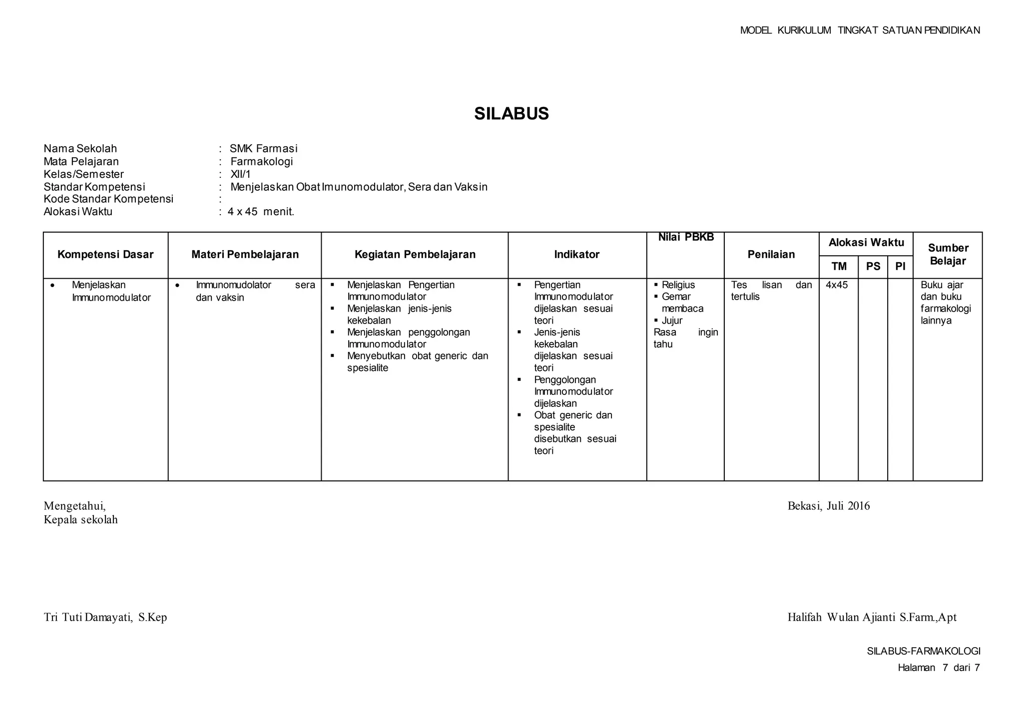 Silabus kologi 2010 2011 | DOC
