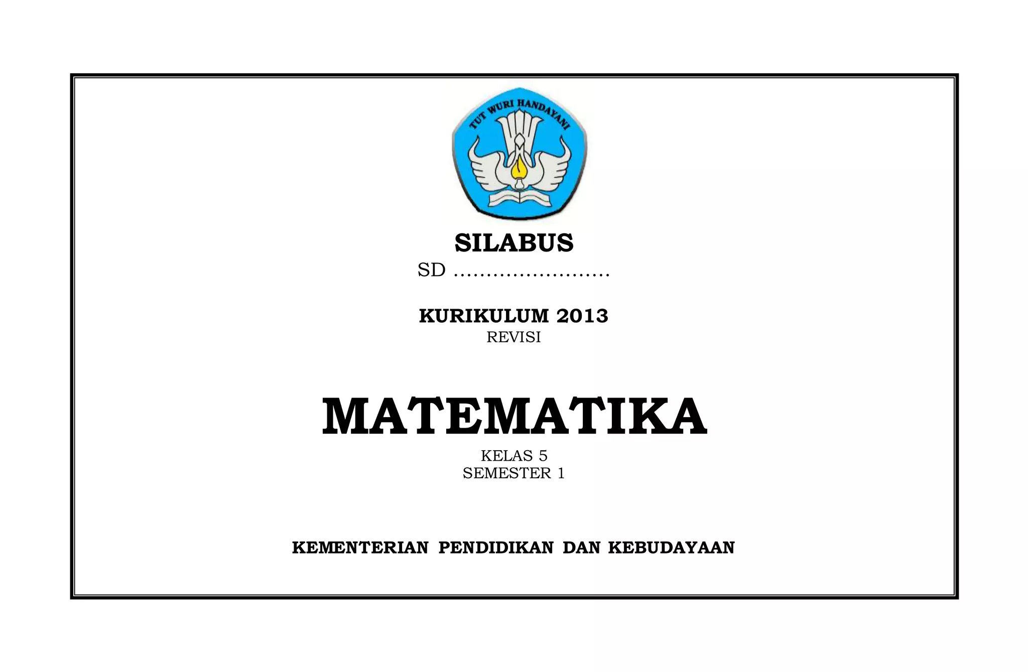 Silabus Matematika Kelas 5 Sem 1.doc
