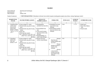 Silabus mi bahasa arab 5 smt 1 | DOC