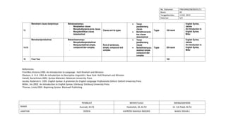 Silabus morphology and syntax umt | DOCX