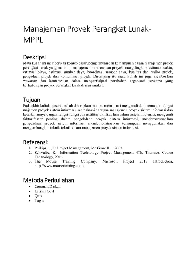 Silabus mppl fb | PDF