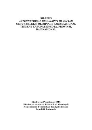 Silabus OSN Bidang Geografi | PDF