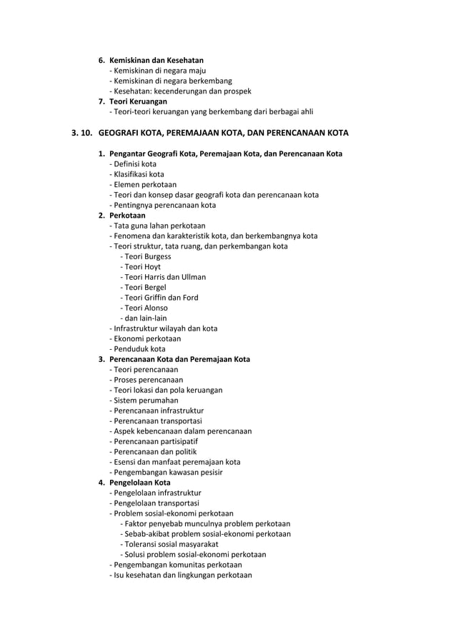 Silabus OSN Bidang Geografi | PDF