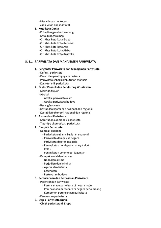 Silabus OSN Bidang Geografi | PDF