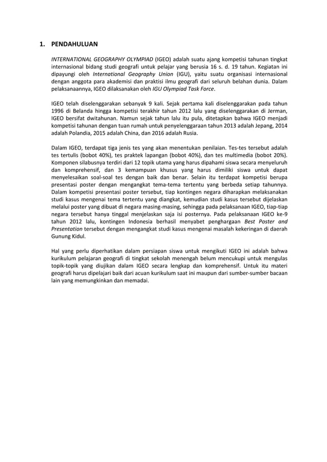 Silabus OSN Bidang Geografi | PDF