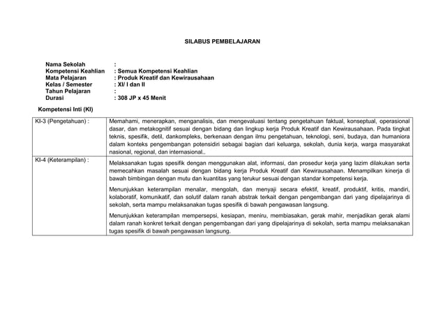 SILABUS PEMBELAJARAN prakarya_kelas xi_smk .doc