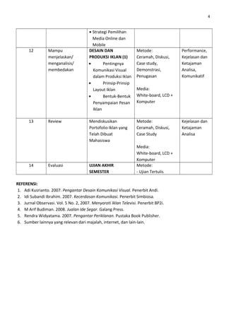 Silabus pengantar periklanan | PDF
