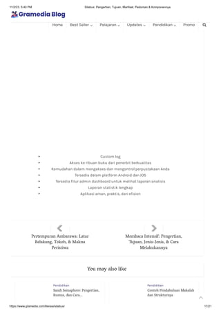 Silabus_ Pengertian, Tujuan, Manfaat, Pedoman & Komponennya.pdf