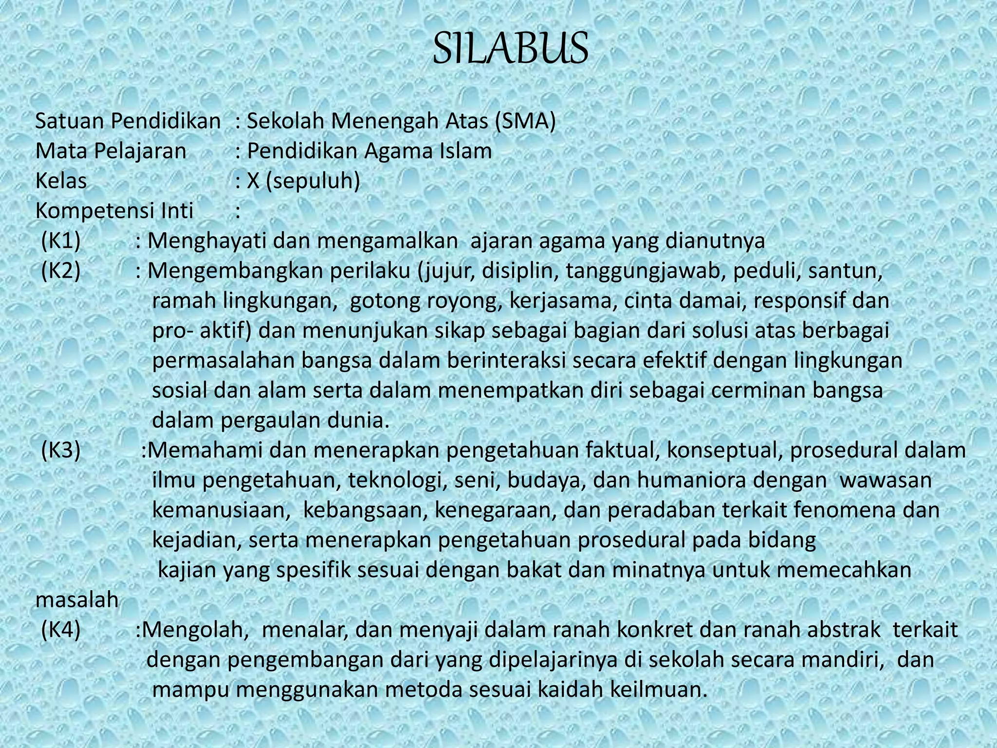 Silabus ppt | PPT